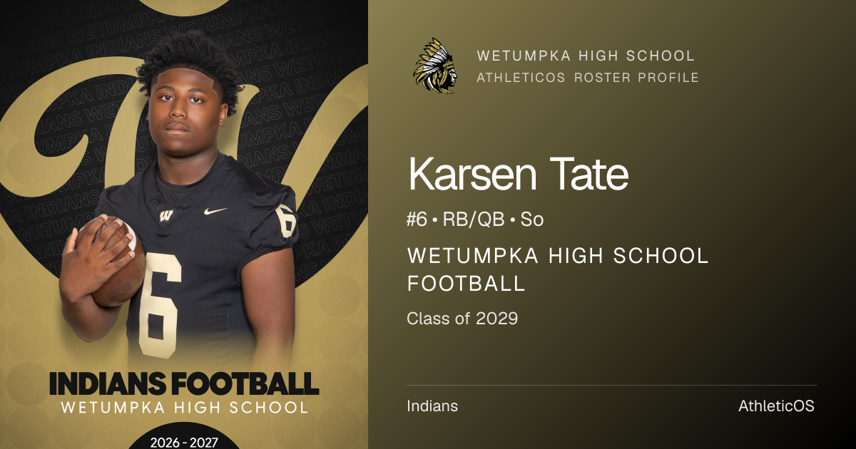 Karsen Tate Wetumpka High School Football